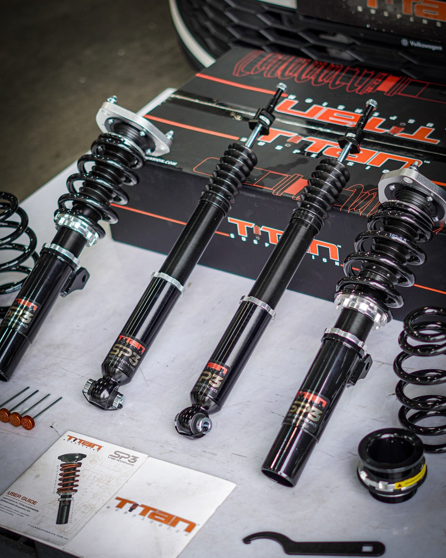 Volkswagen Golf MK8 GTi / R - TITAN SP-3 Coilover Suspension Kit ...