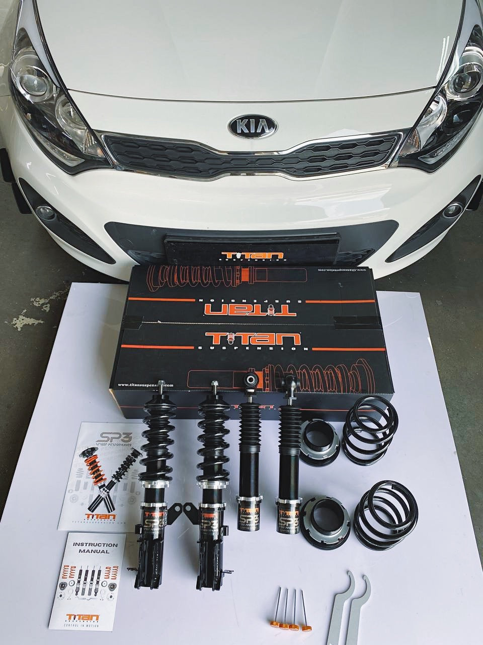 Kia Rio Coilovers (UB) - TITAN SP3 Suspension Kit – TITAN Suspension ...